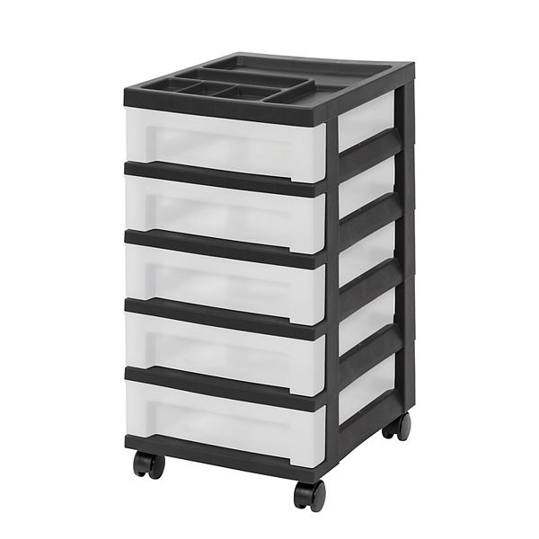 Iris 5-Drawer Rolling Storage Cart