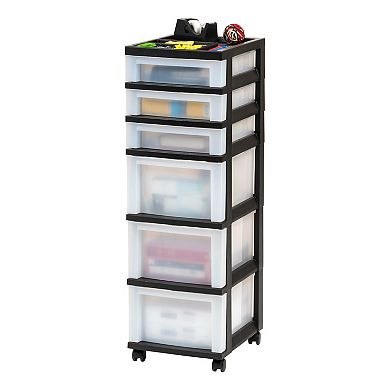 Iris 6-Drawer Rolling Storage Cart
