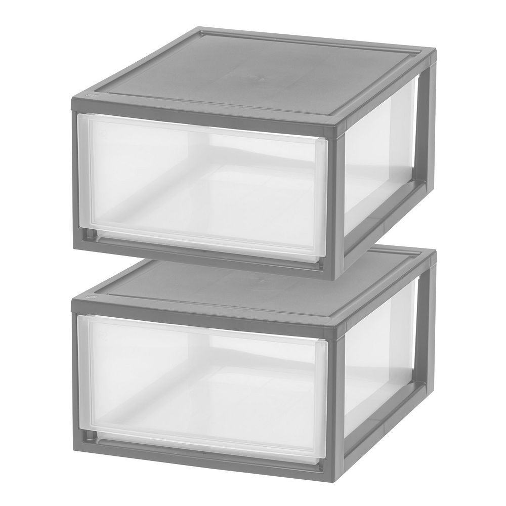 Iris Large Stacking Storage Drawer 2-piece Set