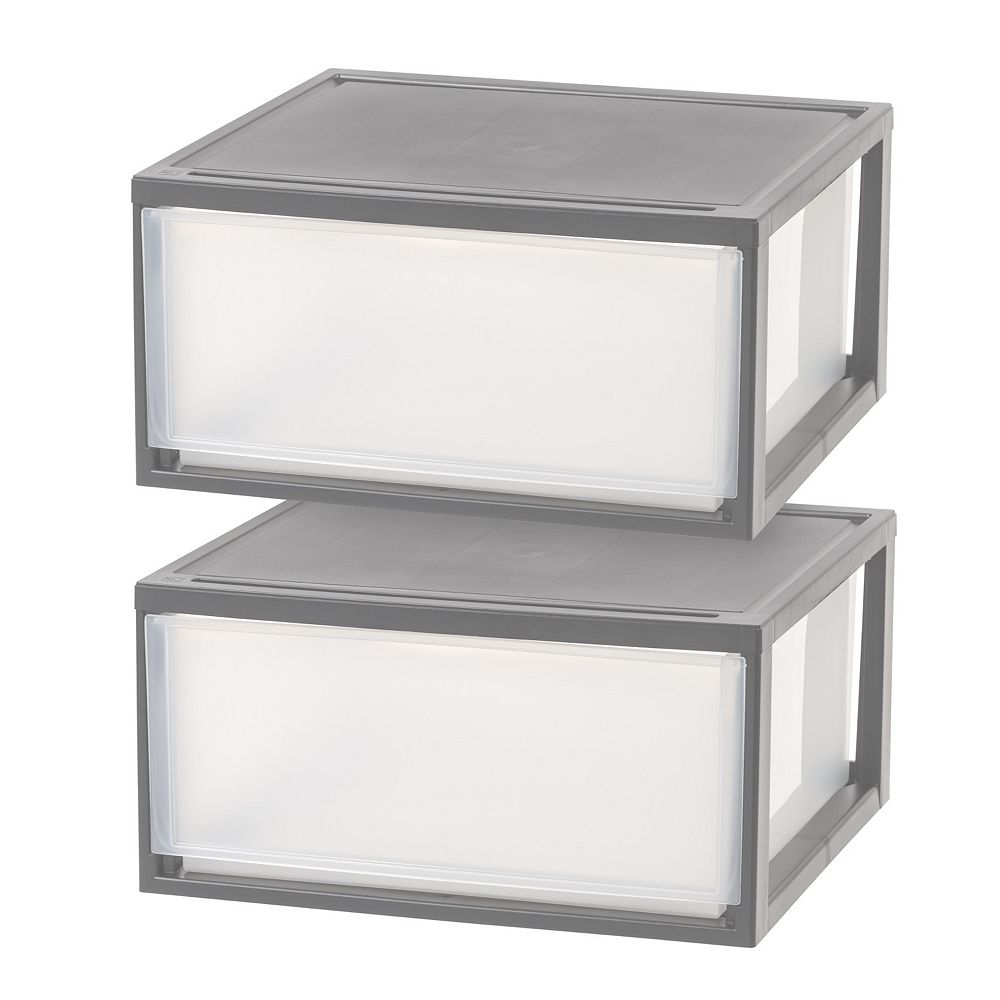 Iris Extra Large Stacking Storage Drawer 2-piece Set