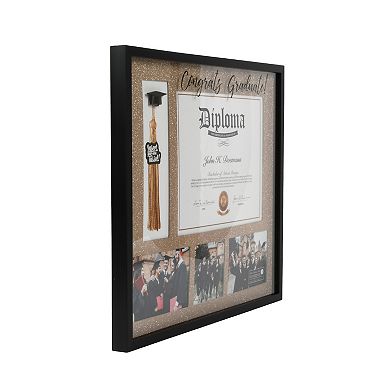 Congrats Grad Glitter Diploma Collage Wall Decor