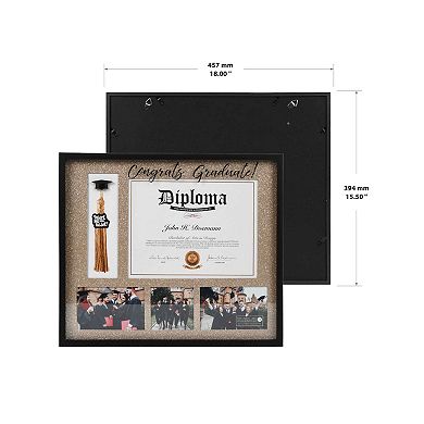 Congrats Grad Glitter Diploma Collage Wall Decor