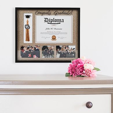 Congrats Grad Glitter Diploma Collage Wall Decor