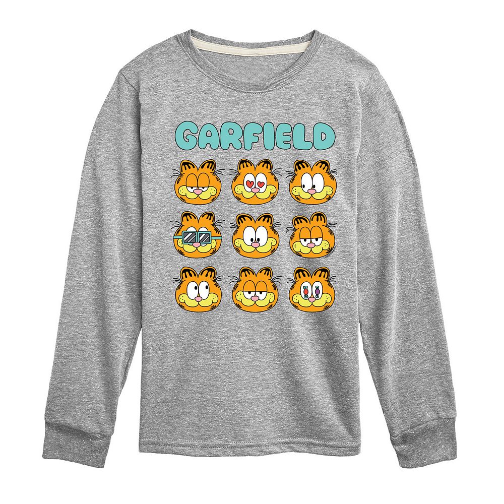 Boys 8-20 Garfield Moods Long Sleeve Graphic Tee