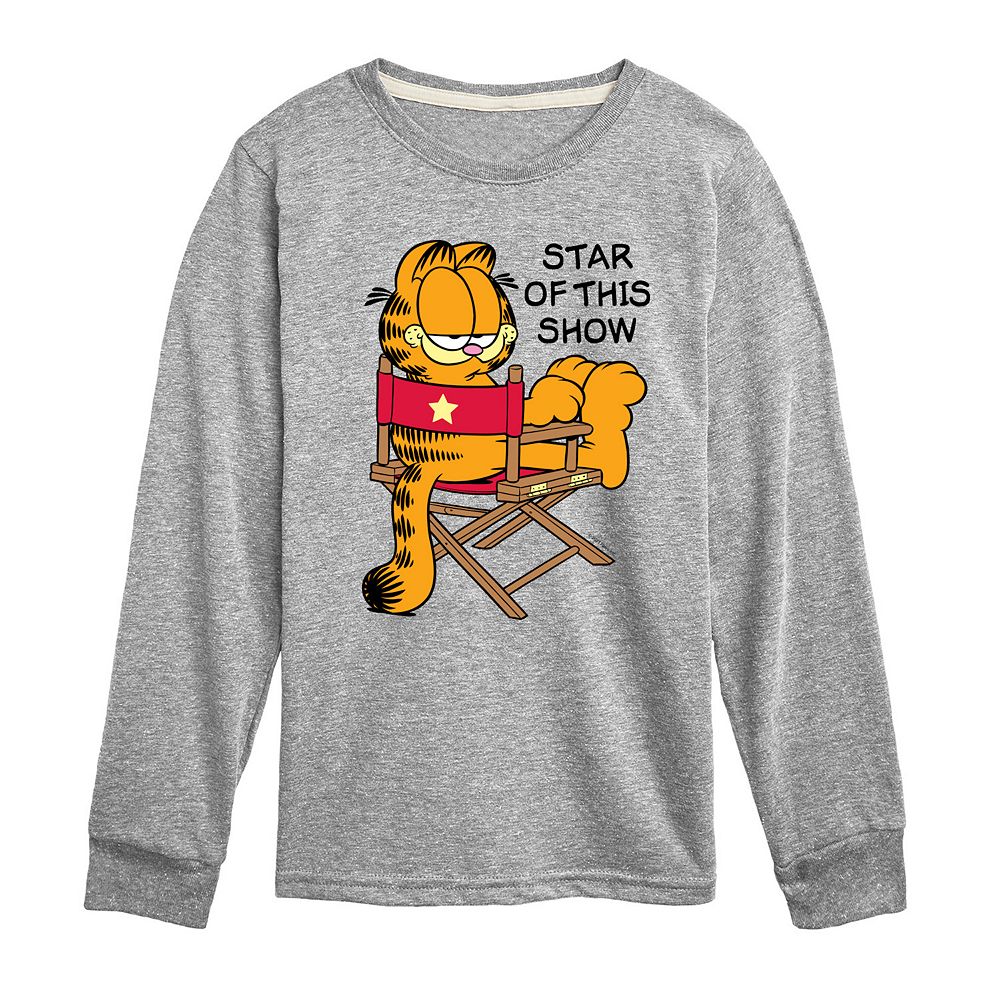 Boys 8-20 Garfield Star Of This Show Long Sleeve Graphic Tee