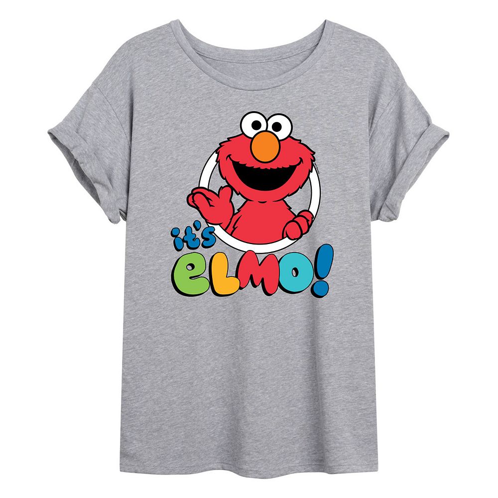 Juniors' Sesame Street It's Elmo Oversized Tee