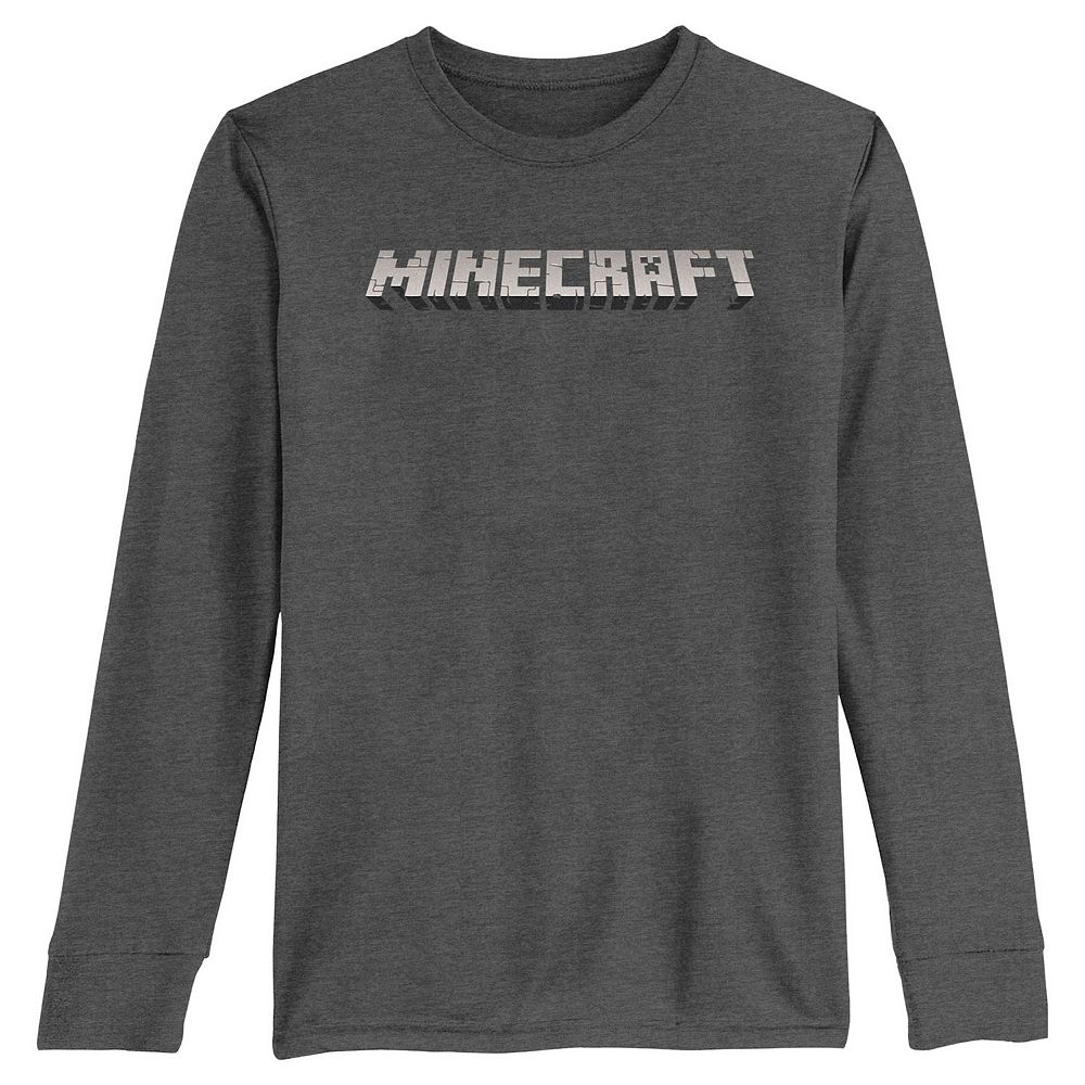 Boys 8-20 Minecraft Title Logo Long Sleeve Graphic Tee