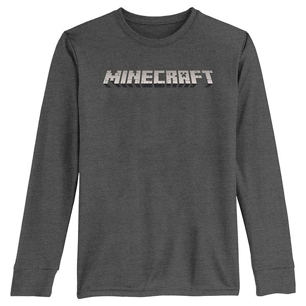 Boys 8-20 Minecraft Title Logo Long Sleeve Graphic Tee