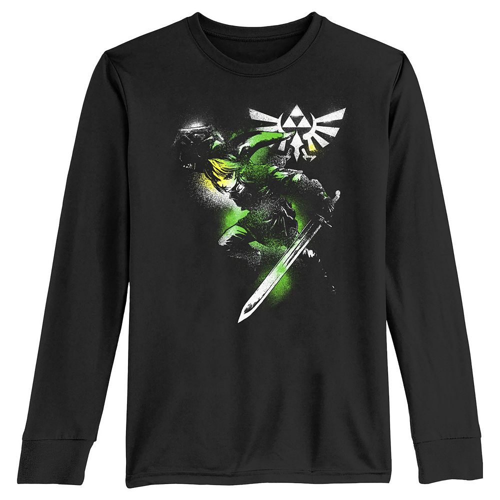 Boys 8-20 The Legend Of Zelda Spray Paint Link Portrait Long Sleeve ...