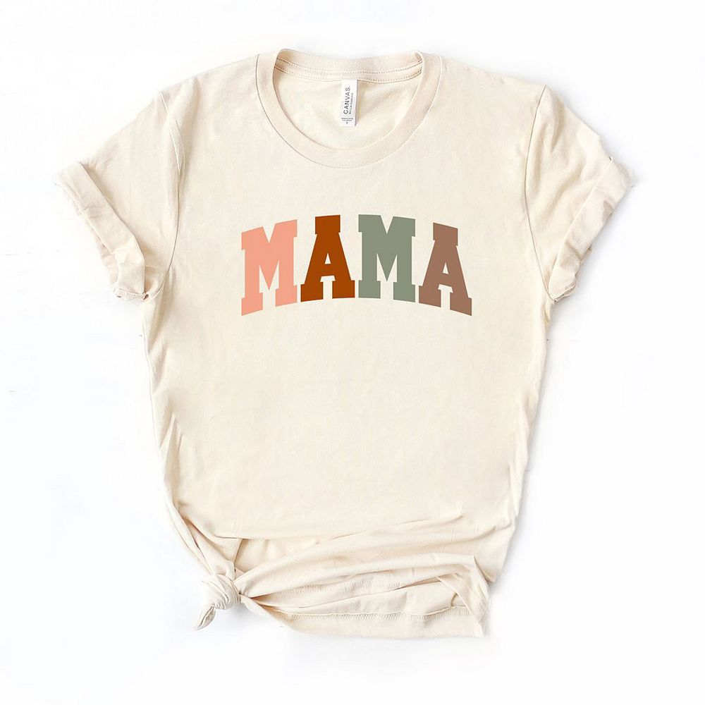Mama Block Colorful Short Sleeve Graphic Tee