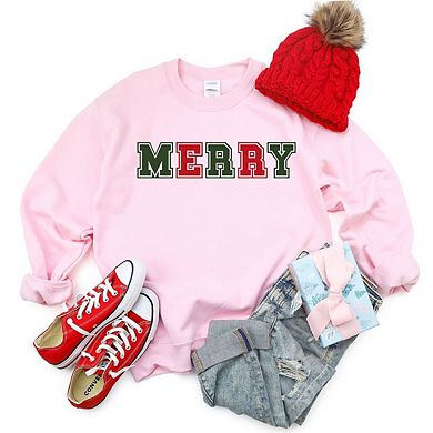 Merry Red And Green Bold Sweatshirt
