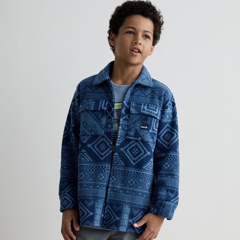 Boys 8-20 Hurley Patterned Polar Fleece Shacket