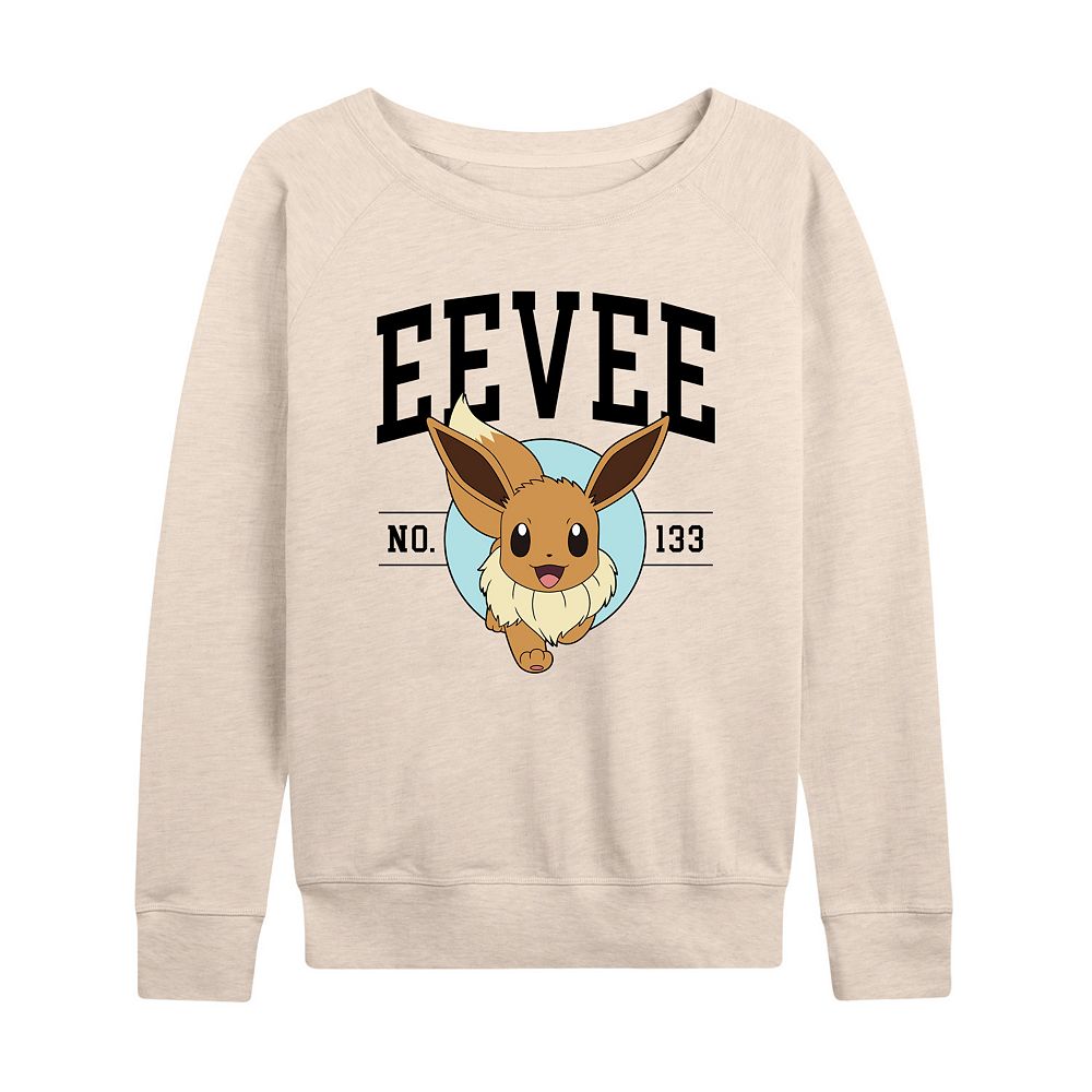 Women's Pokemon Eevee Collegiate French Terry Long Sleeve Tee