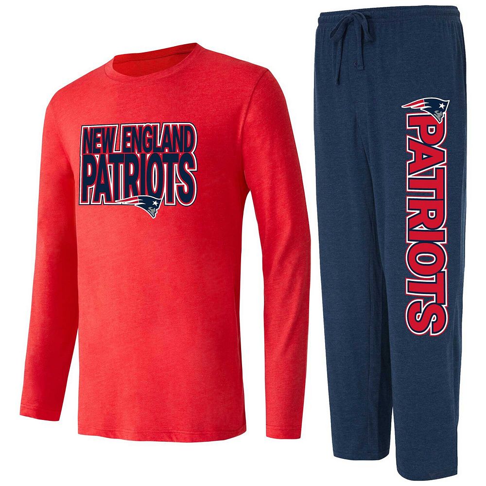 Men's Concepts Sport Navy/Red New England Patriots Meter Long Sleeve T ...