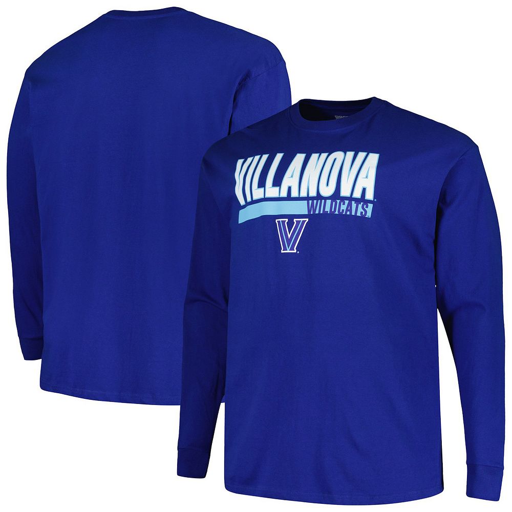 Men's Profile Royal Villanova Wildcats Big & Tall Two-Hit Long Sleeve T ...