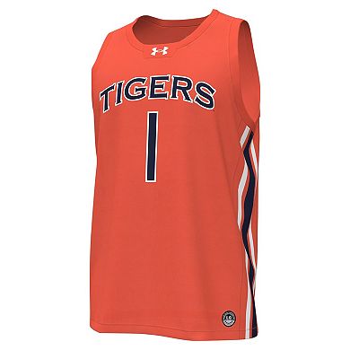 Men's Under Armour #1 Orange Auburn Tigers Replica Basketball Jersey