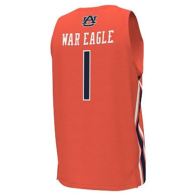 Men's Under Armour #1 Orange Auburn Tigers Replica Basketball Jersey