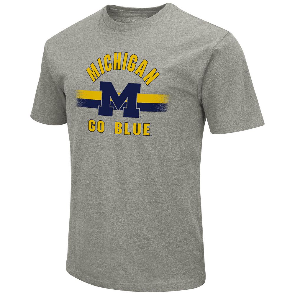 Men's Fanatics Michigan Wolverines Go Blue Stripes Graphic Tee