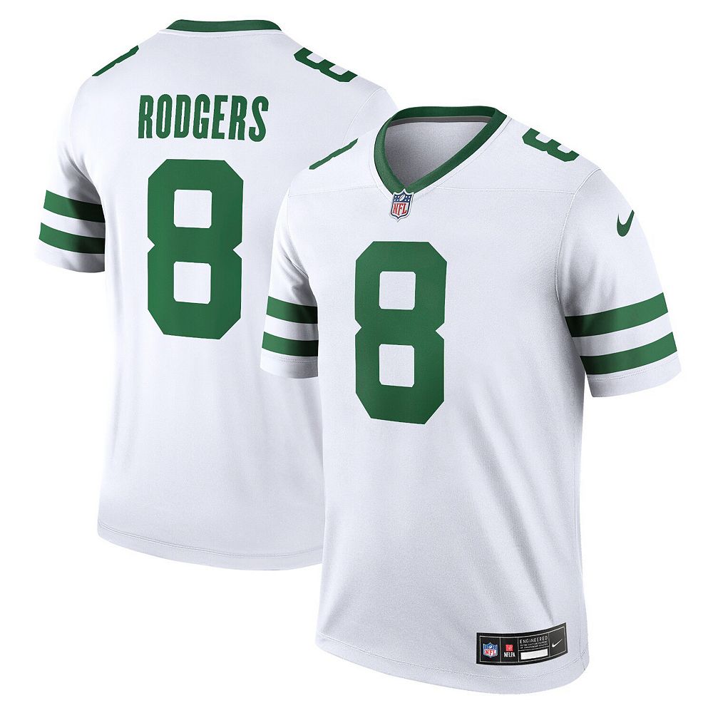 Men's Nike Aaron Rodgers Spotlight Legacy White New York Jets Legend ...