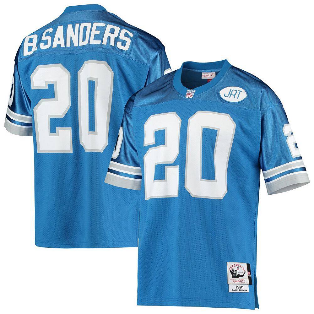 Men's Mitchell & Ness Barry Sanders Blue Detroit Lions 2004 Authentic ...