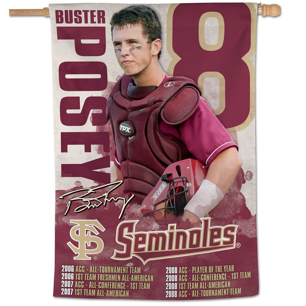 WinCraft Buster Posey Florida State Seminoles Jersey Retirement 28" x ...