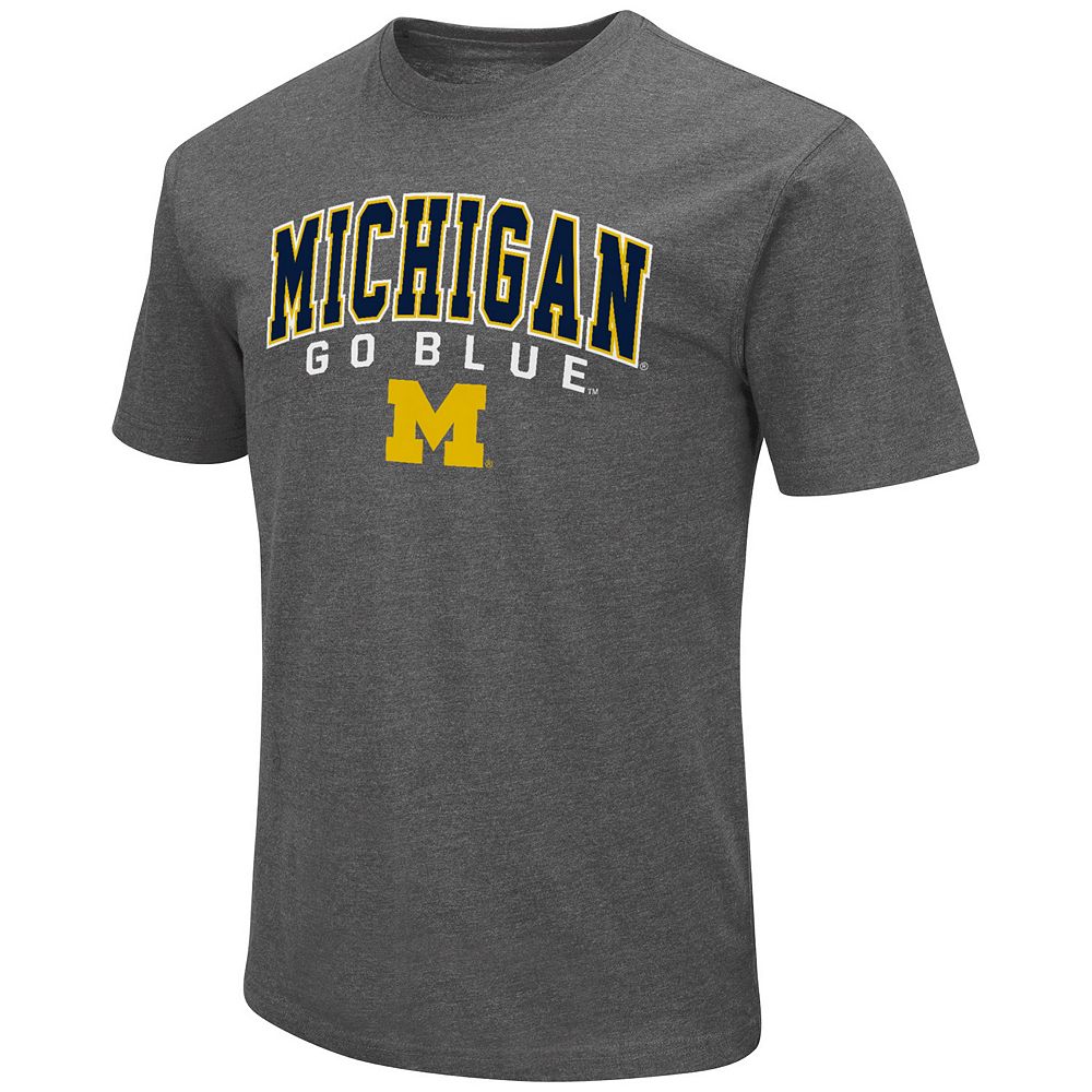 Men's Fanatics Michigan Wolverines Go Blue M Logo Graphic Tee