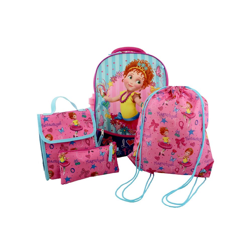 Fancy Nancy Girls 5 Piece Backpack And Snack Bag School Set (one Size ...