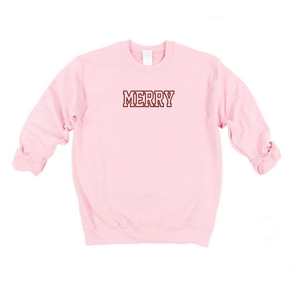 Embroidered Merry Sweatshirt