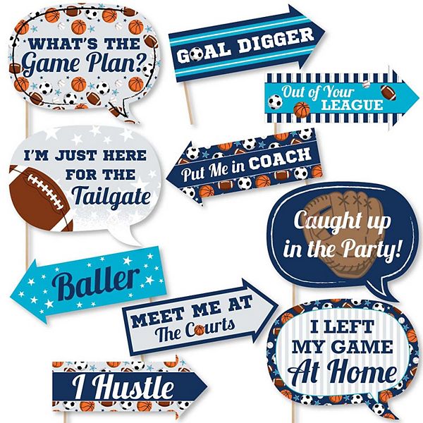 Big Dot Of Happiness Funny Go, Fight, Win - Sports - Party Photo Booth ...