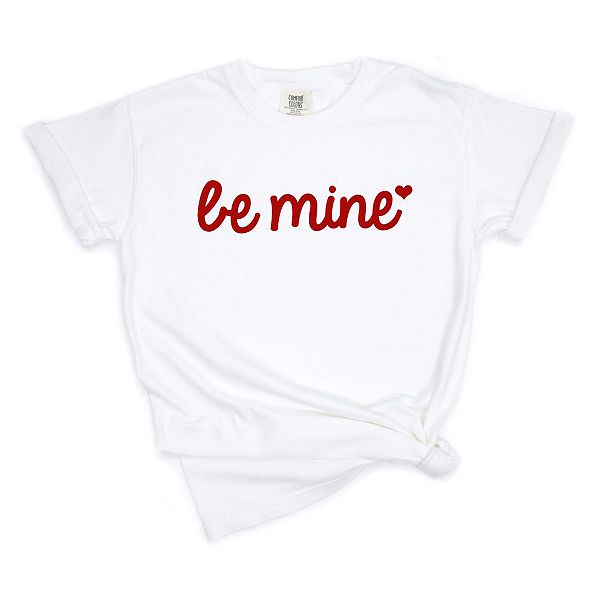 Be Mine Cursive Heart Garment Dyed Tees