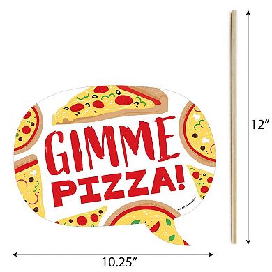 Big Dot Of Happiness Funny Pizza Party Time - Party Photo Booth Props ...