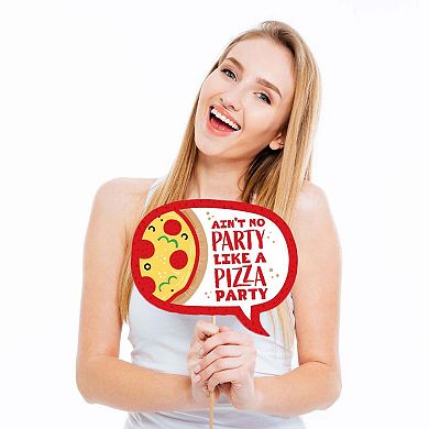 Big Dot Of Happiness Funny Pizza Party Time - Party Photo Booth Props ...