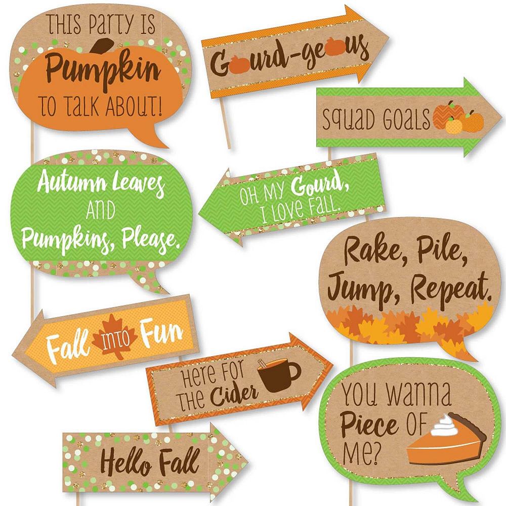 Big Dot Of Happiness Funny Pumpkin Patch Fall Halloween Thanksgiving ...