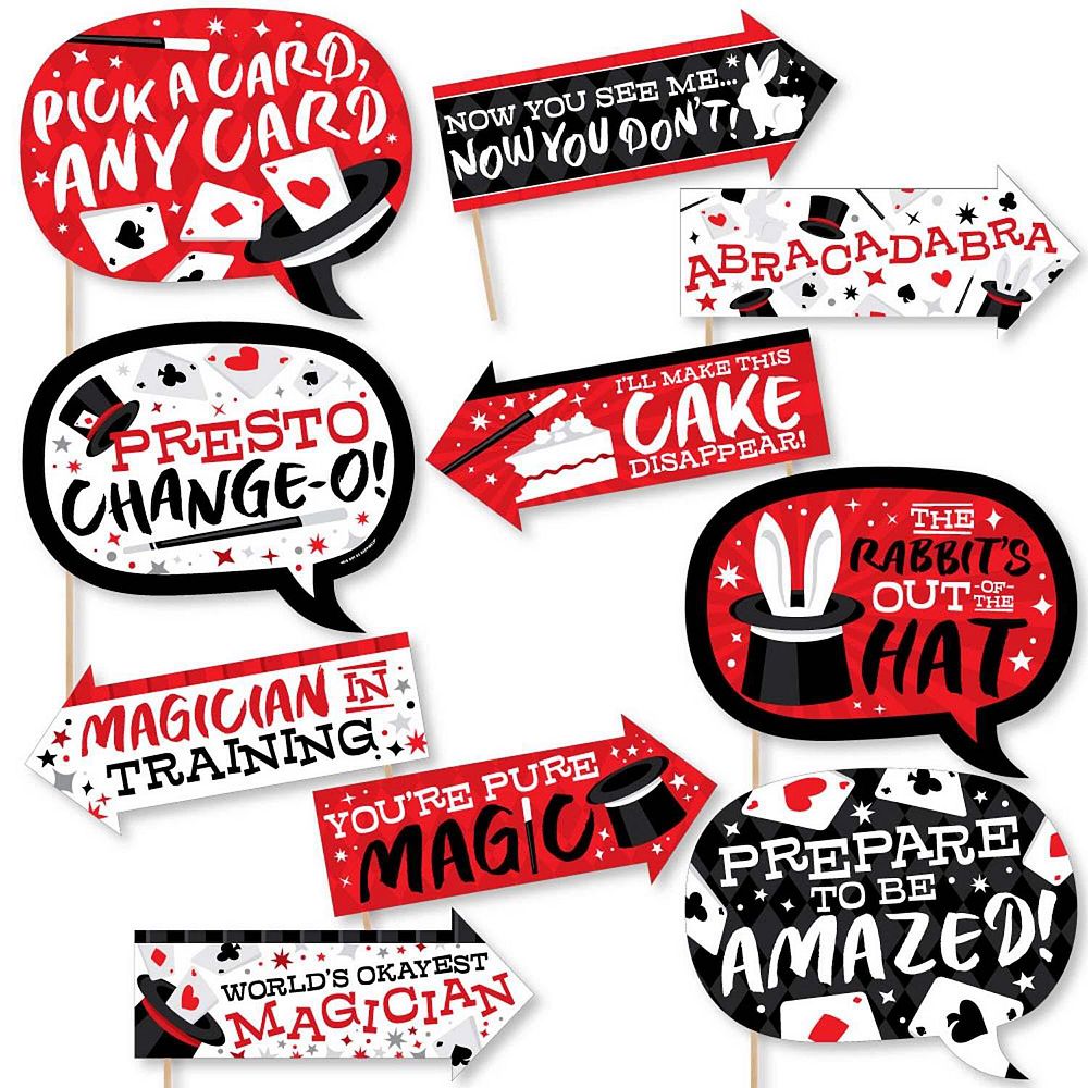 Big Dot Of Happiness Funny Ta-da, Magic Show - Magical Birthday Party ...