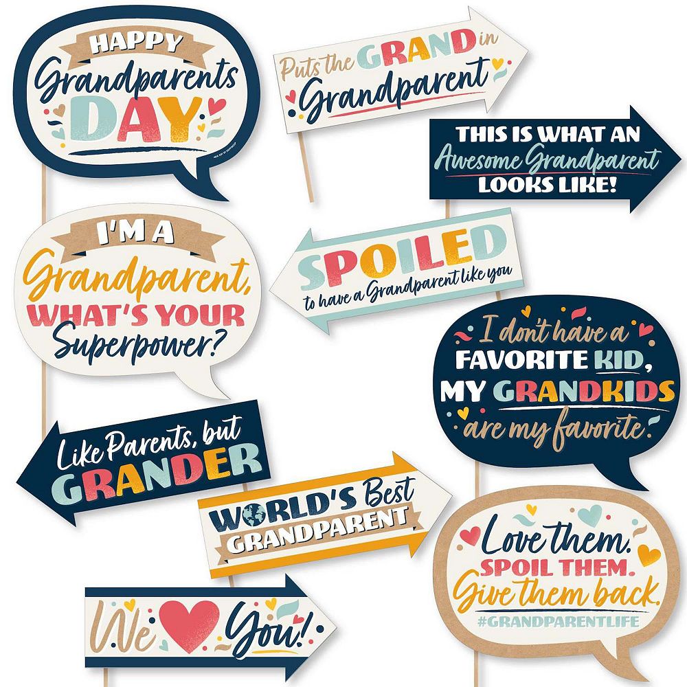 Big Dot Of Happiness Funny Happy Grandparents Day - Grandma & Grandpa ...