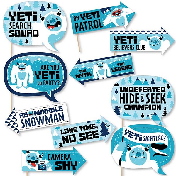 Big Dot Of Happiness Funny Yeti To Party - Abominable Snowman Party ...