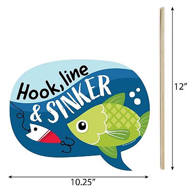 Big Dot Of Happiness Funny Let's Go Fishing - Fish Themed Photo Booth ...