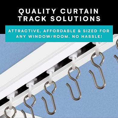 Ceiling Curtain Track Set, Comes With Track, Roller Hooks, Installation ...