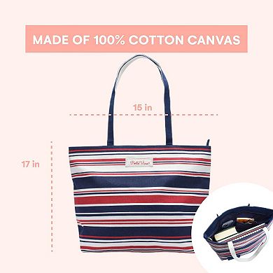 Canvas Wine Purse with Hidden Insulated Compartment and Dispenser Flask