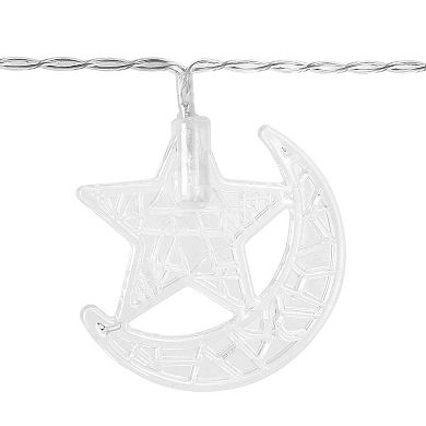 Led Star Moon Ip43 Waterproof String Lights 2 Light Modes Battery ...