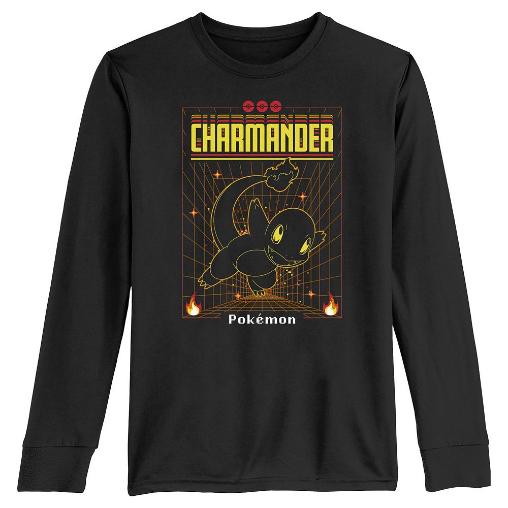 Boys 8-20 Pokemon Charmander Long Sleeve Tee