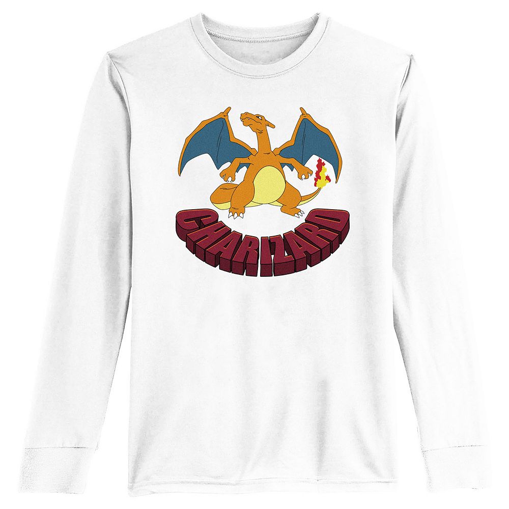 Boys Pokemon Charizard Poster Long Sleeve Graphic Tee