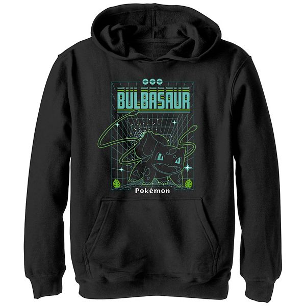 Boys Pokemon Bulbasaur Grid Background Graphic Hoodie
