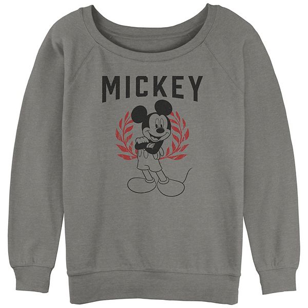 Juniors' Mickey Mouse Winner Portrait Graphic Slouchy Terry