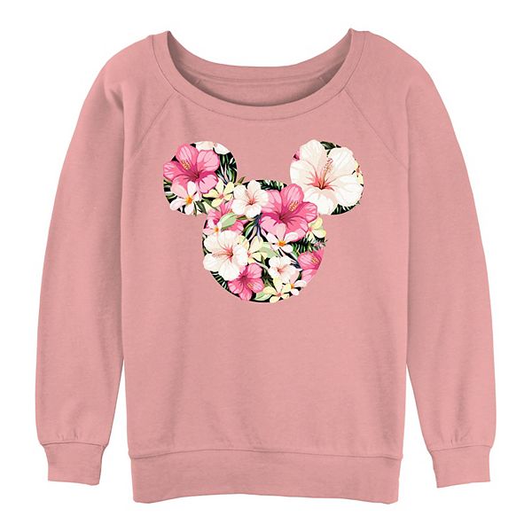 Juniors' Mickey Mouse Tropical Mouse Graphic Slouchy Terry
