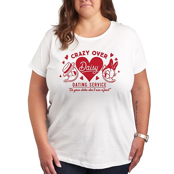 Disney's Donald & Daisy Duck Plus Size Crazy Over Daisy Graphic Tee