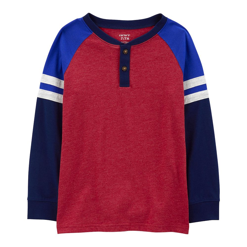Boys 4-12 Carter's Colorblock Henley Tee