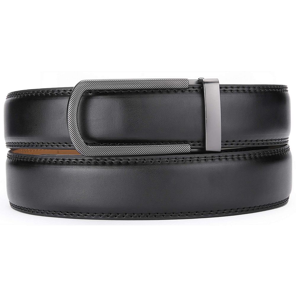 Men's Ribbed Metal Ratchet Belt