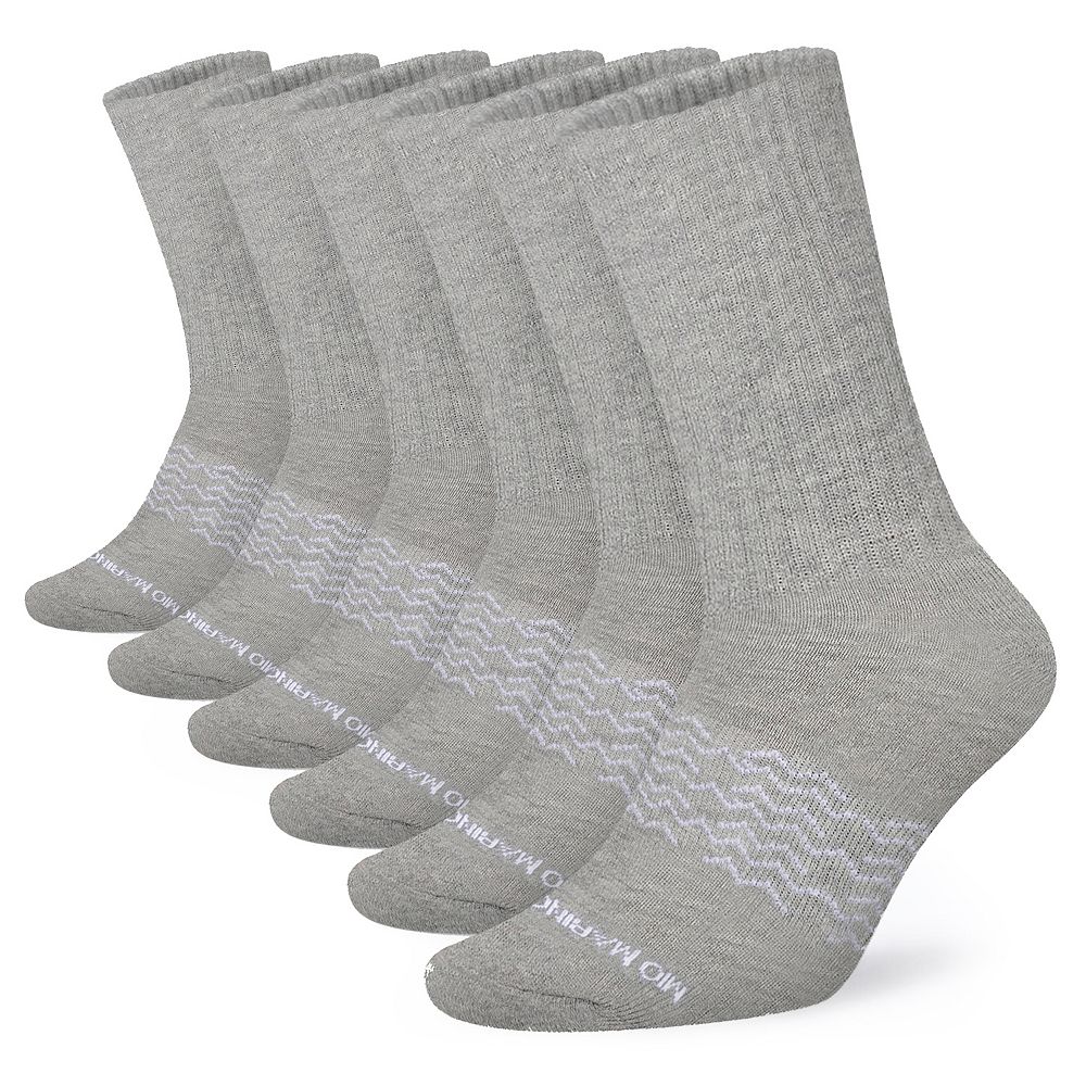 Men's Moisture Control Athletic Crew Socks 6 Pack