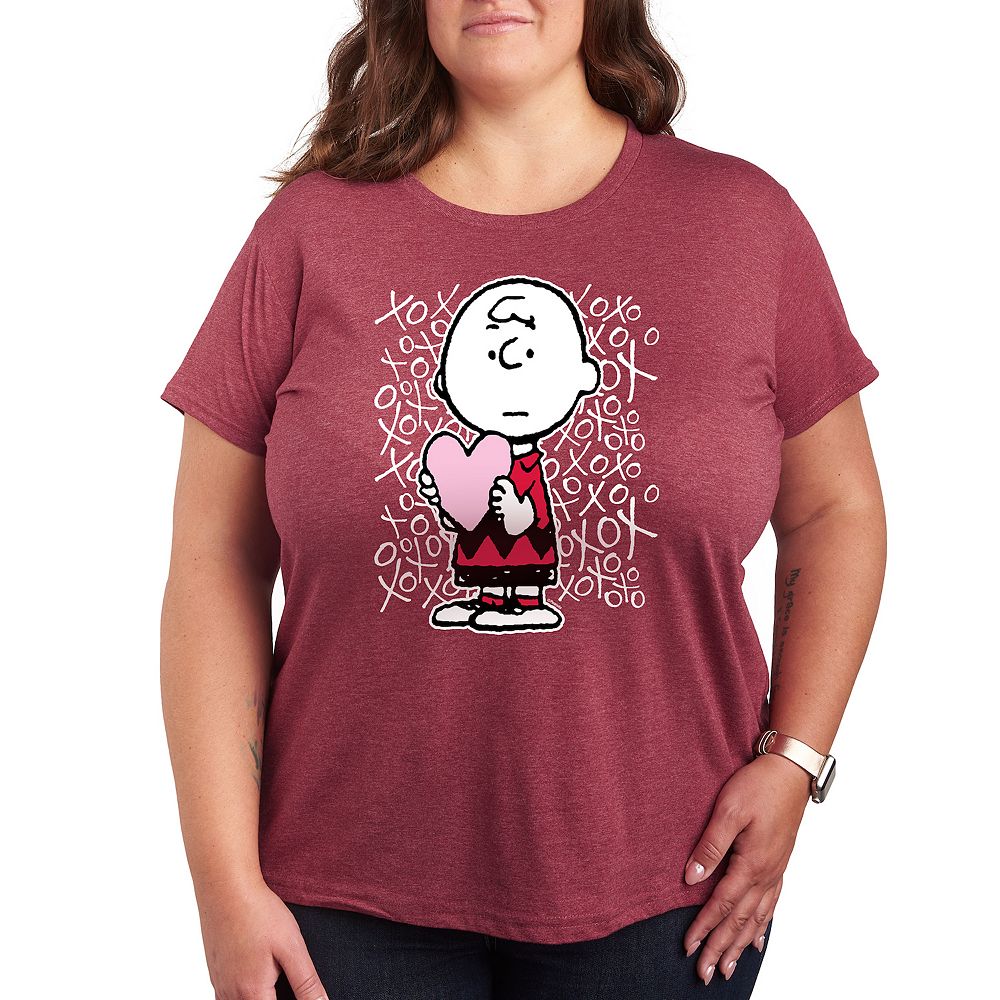 Plus Size Peanuts Charlie Brown Xoxo Graphic Tee
